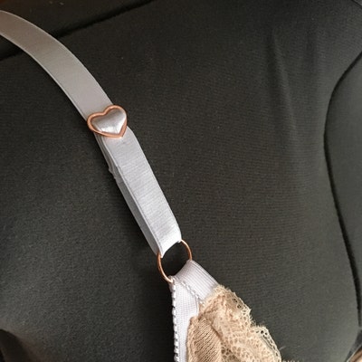 3/810mm, 1/212mm, 5/815mm Metal Heart-shaped Bra Strap Sliders Set of 2 ...