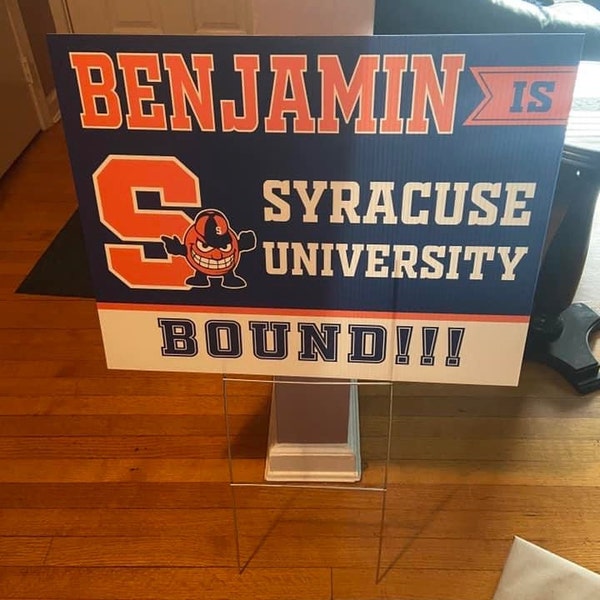 Personalized College Yard Sign, College Bound Sign, Custom University ...