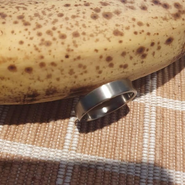 Simple Titanium Ring, Classic Wedding Band, Mens Modern Ring, Womens ...