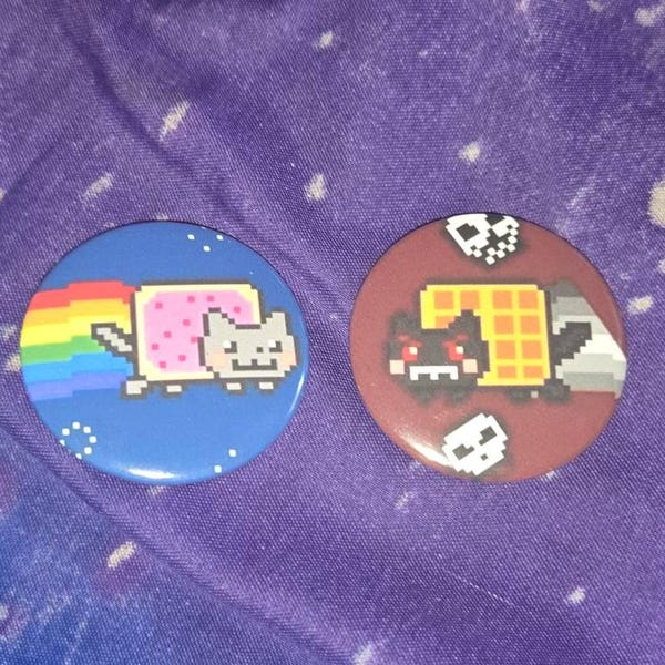 Nyan Cat 1 1/2" Pinback Buttons (custom Made) - Etsy