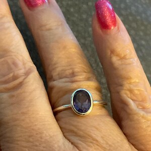 Dainty Alexandrite Ring, Color Change Alexandrite, 925 Solid Silver or ...