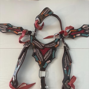 Red Gator Inlay Cob Size Tack Set - Etsy