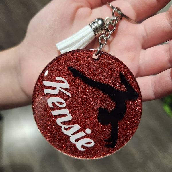 Personalized Gymnastics Keychain | Custom Gymnast Name Bulk Gift ...