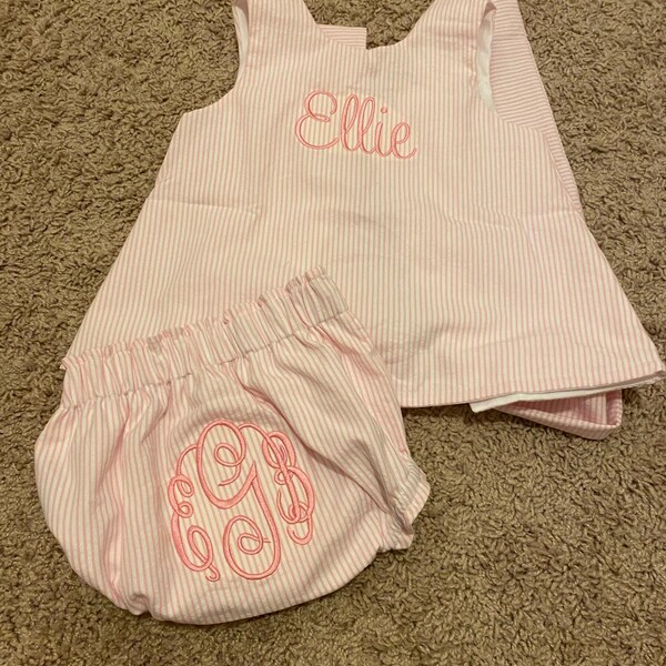 Blank Seersucker or Gingham, Longall Long Jon Jon Overalls, Made to Order, NB up to 4T, Boys ...