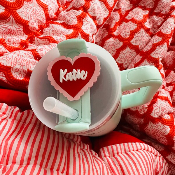 Valentines Day Heart Stanley Topper, Everyday Tumbler Tag, Heart ...