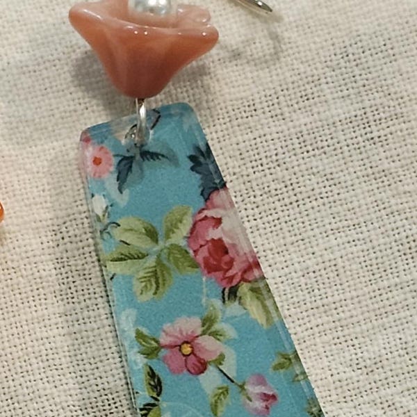 Charms, Handmade Charms for Charm Necklace, Pressed Flower Printed ...