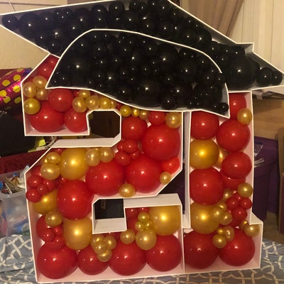 1ft-7ft Mosaic 21 Graduation Hat From Balloons PDF Files - Etsy