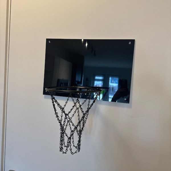 BLACK Mini Basketball Hoop W/black Rim & Black Chain Net | Customizing ...