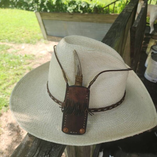 Patch Knife / Neck Knife Frontier Style With Antler and Leather - Etsy
