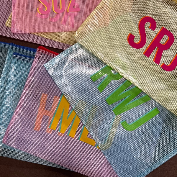 Small Bikini Pouch - Personalized Small Bikini Pouch, Initials or Name ...