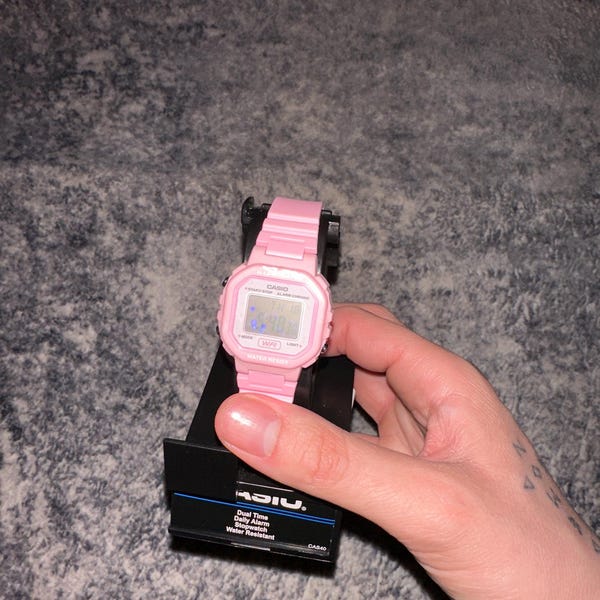Pink Casio LA20WH Series Mod Holographic Sparkle Screen Water Resist - Etsy