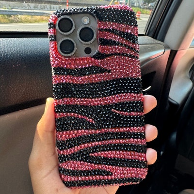 Zebra Sparkle Phone Cases Unique Handcraft Crystal Phone Covers Hot ...