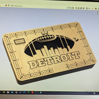 Detroit Football Inspired Design Fan Art With Skyline for Printing ...