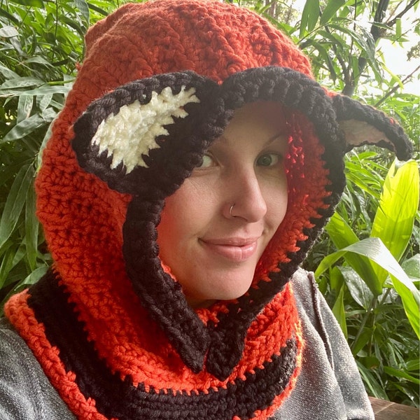 CROCHET Pattern-flint Fox Cowl (12/18 Months, Toddler, Child, Adult ...