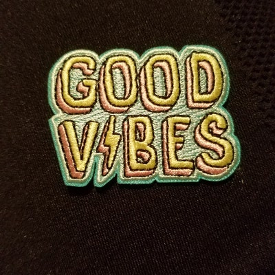 Good Vibes Patch Iron On, Embroidered Applique Chill Summer - Etsy