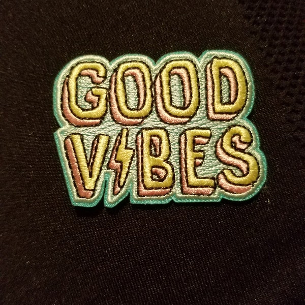 Good Vibes Patch - Iron On, Embroidered Applique – Chill - Summer - Etsy