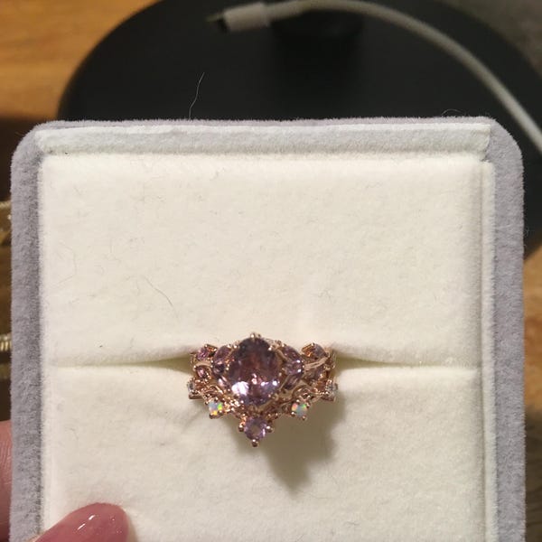 Nature Inspired Vintage Marquise Cut Natural Lavender Amethyst ...