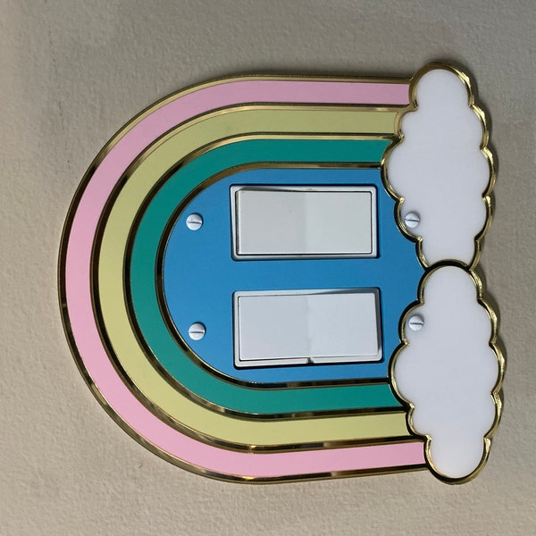 Rainbow Light Switch Plate Cover / Rainbow Decor / Rainbow Wall / Home ...