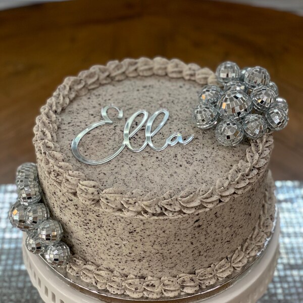 Elongated Acrylic Cross Cake Charm | Slim Cross Baptism Cake Charm ...