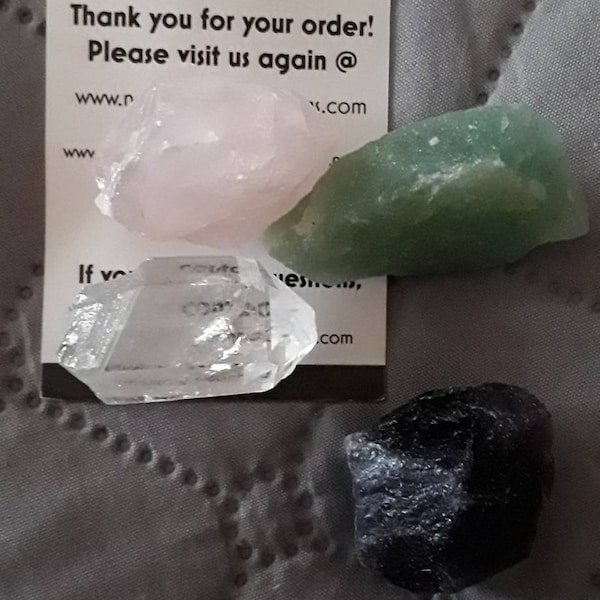 Attract Love Stone Set - Heart Chakra - Raw Crystal Love Set - Manifest ...