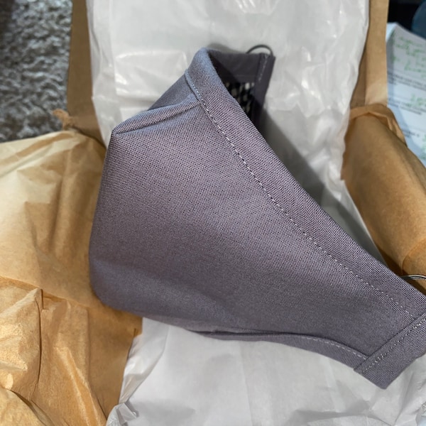 Black Geo Fabric Face Mask With Filter Pocket 3 Layers of 100%cotton ...
