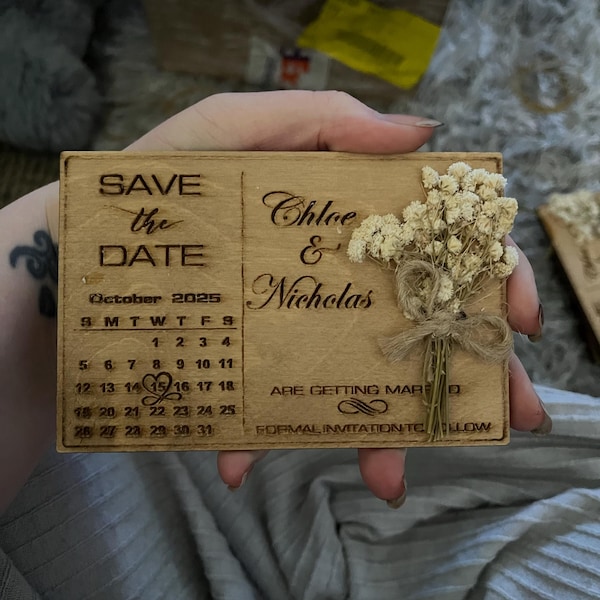 Wedding Invitation Wooden Invitations Wooden Invitation Set Rustic ...
