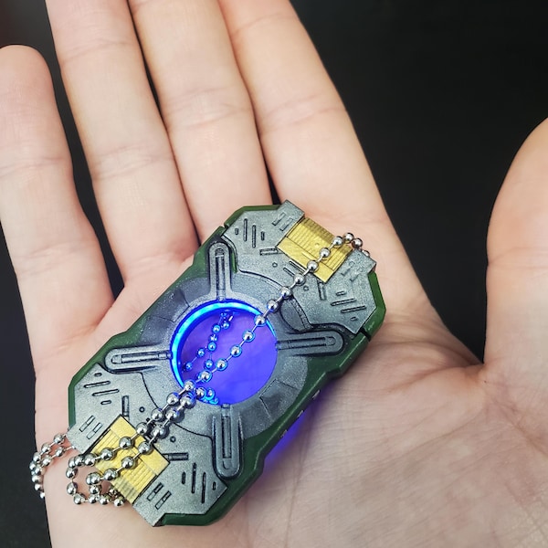 Hand-painted Halo Inspired AI Data Chip Light-up Prop - Etsy