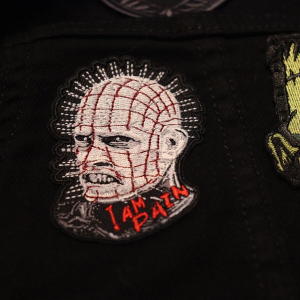 I Am Pain Hell Horror Movie Pinhead Patch - Etsy