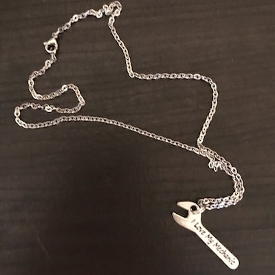 I Love My Mechanic Wrench Charm Necklace Racing Jewelry by - Etsy