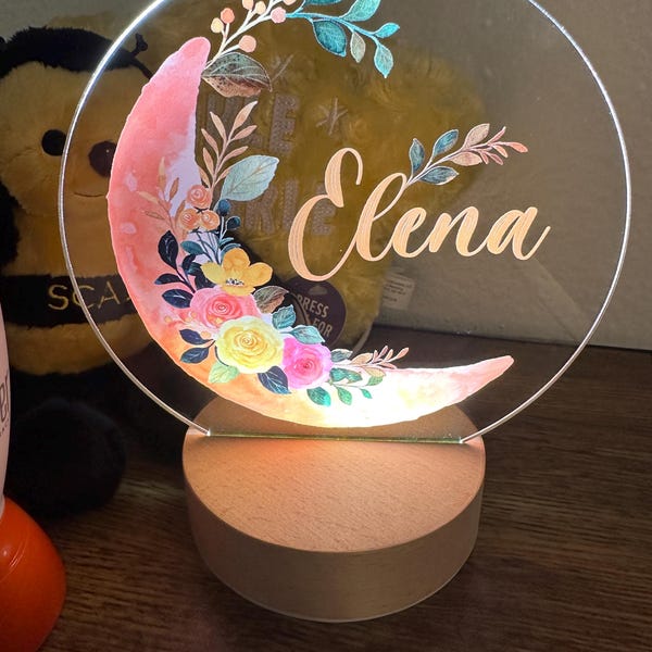 Baby Girl Gift, Personalized Night Light for Kids, Custom Night Light ...