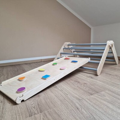 Double Sided Sliding Climbing Ramp for Woodwork for Kids Ramps Foldable ...