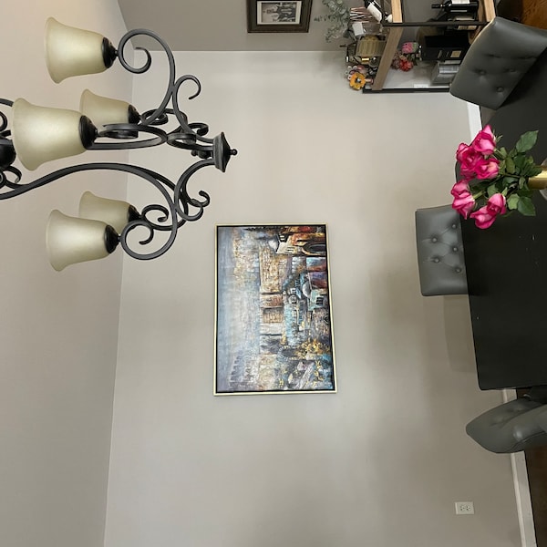 CHASSIDIC DANCE Judaica Contemporary Art PRINT on Canvas110x90cm Signed ...