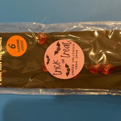 Trick or Treat Bag Stickers Halloween Labels Custom Halloween Stickers ...