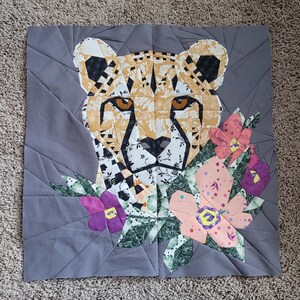 Floral Big Cats Cheetah Foundation Paper Piecing Pattern - Etsy
