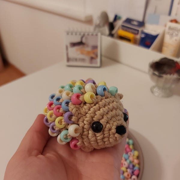 Beaded Fidget Hedgehog Crochet Pattern Crochet Fidget Toy Fidget ...