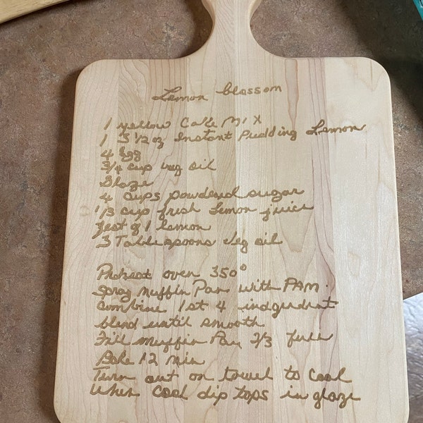 Handwritten Recipe Cutting Board, Personalized Cutting Boards, Engraved ...