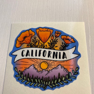 California Vinyl Sticker California Sticker Stickers for Hydroflask ...