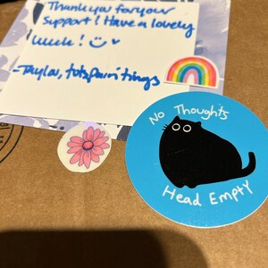 No Thoughts Head Empty / Cat Sticker / Vinyl Sticker / - Etsy