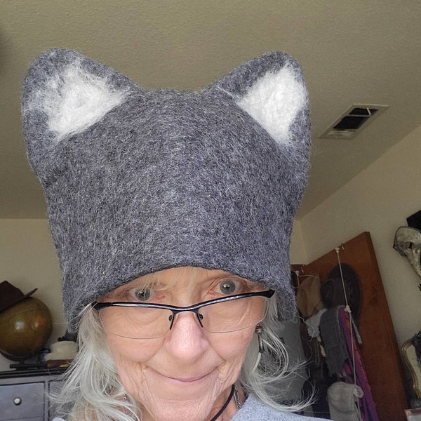 Woodland Red Fox Hat: Realistic Wool Felt With Ears, Fun Festival Hat ...