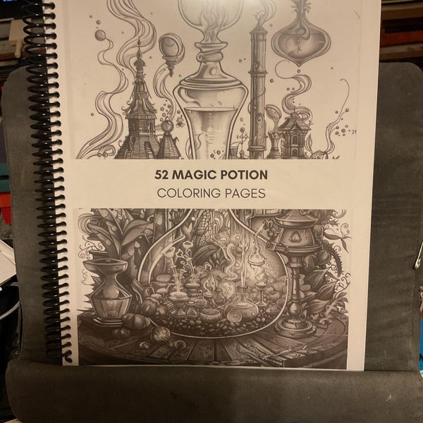 20 Magical Fantasy Coloring Book Pages for Kids Adults, Fairytale Magic ...