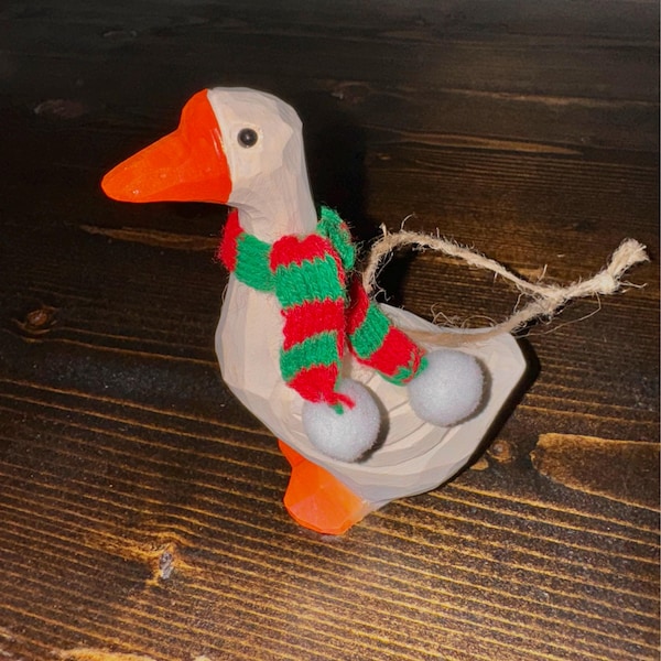 Adorable Goose With Mini Scarf Hanging Christmas Tree Ornaments - Gift ...
