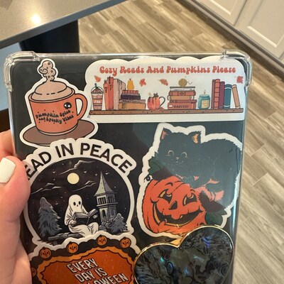 Pastel Goth Book Sticker Pink Halloween Book Sticker Pastel Witch ...