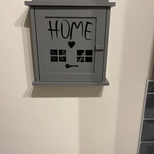 Grey White Key Cabinet Box Storage Wooden Key Box Organiser - Etsy