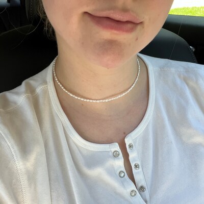 CLAM Real Freshwater Pearl Necklace Choker, Pearl Necklace for Women ...