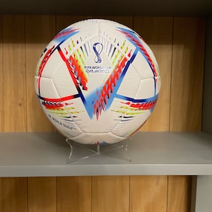 Acrylic Football Display Stand / Ball Riser Plinth Signed Autographed ...