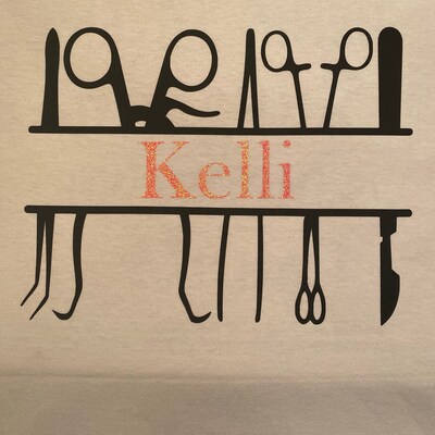 Surgical Instruments Name Svg Cut File Split Frame Monogram ...