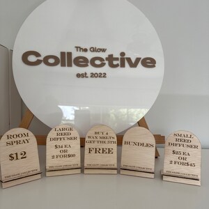 Custom Wooden Tags Laser Cut Engraved Personalized Logo, Timber Sew in ...