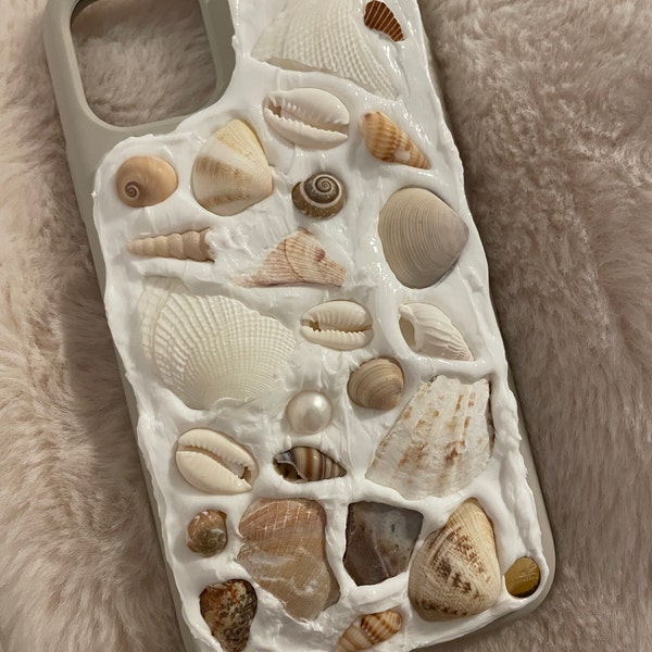 Shades of Brown: Handmade Shell Cell Phone Case/ Seashell Cell Phone ...