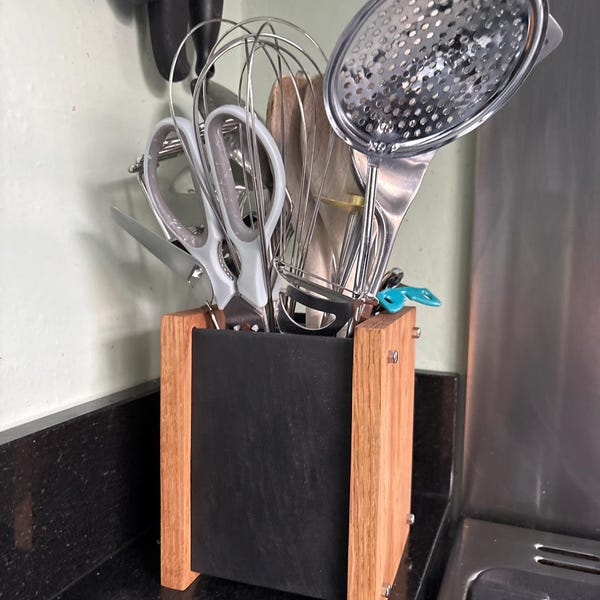 Oak Slate Design Long CD Rack Modern Contemporary Style - Etsy Nederland