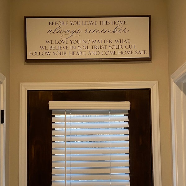 Before You Leave This Home Sign, Sign for Entryway - Etsy